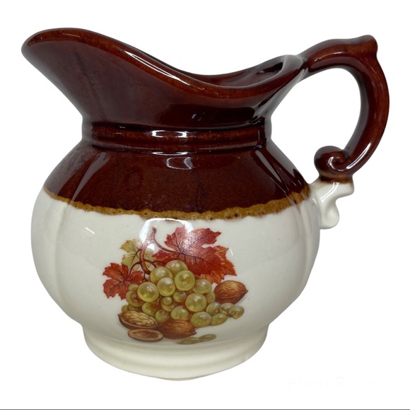Vintage | Accents | Vintage Mccoy Pottery Pitcher 7528 Grapes Nuts ...